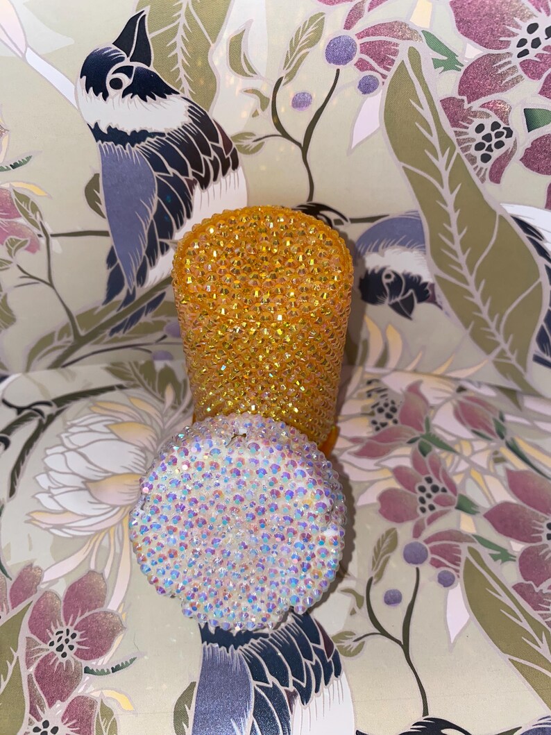 Rhinestoned Pill Container - Etsy