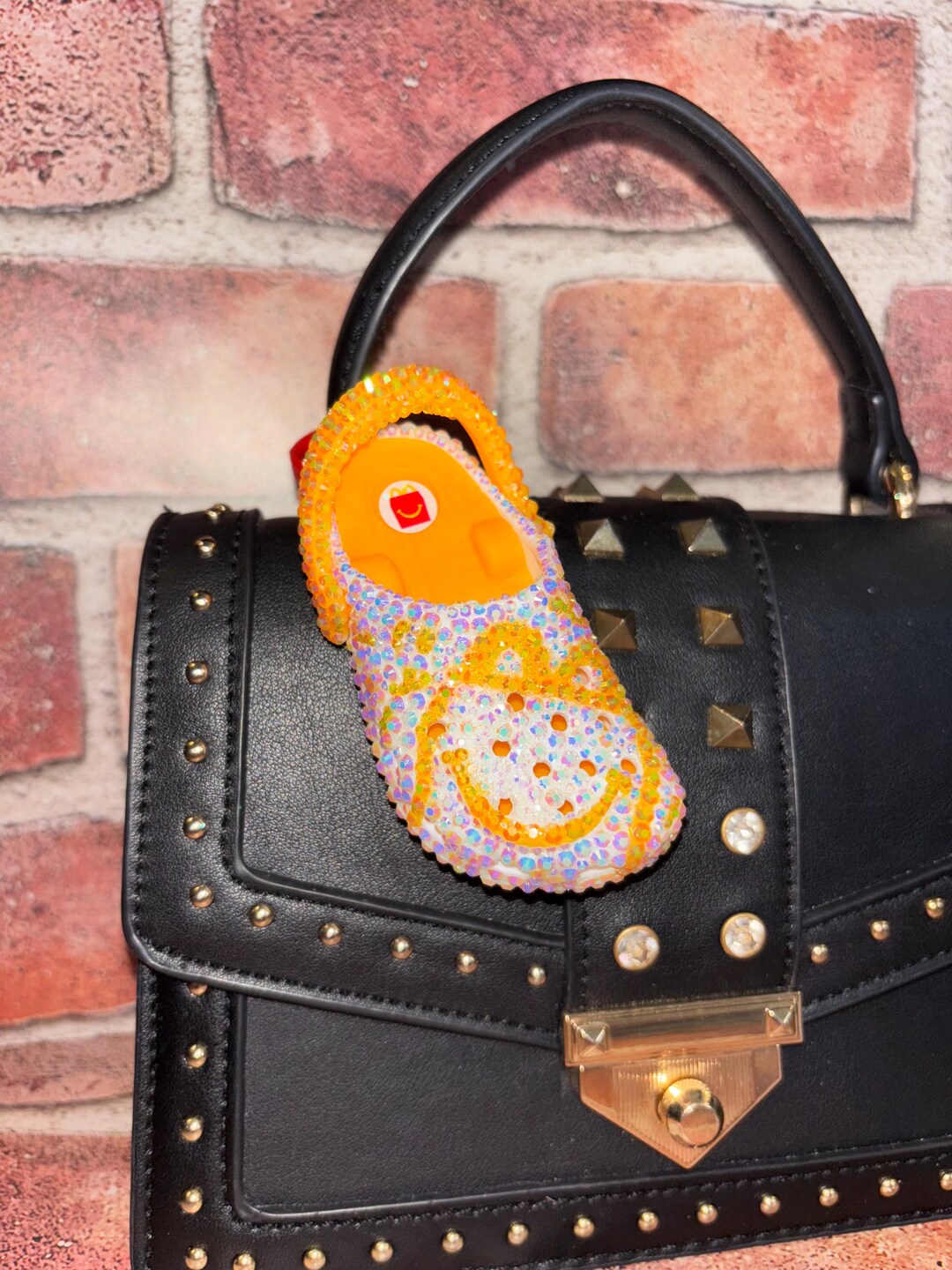 Rhinestone Croc Bagcharm | Mcdonalds X Crocs Collab Keychain. Covered ...