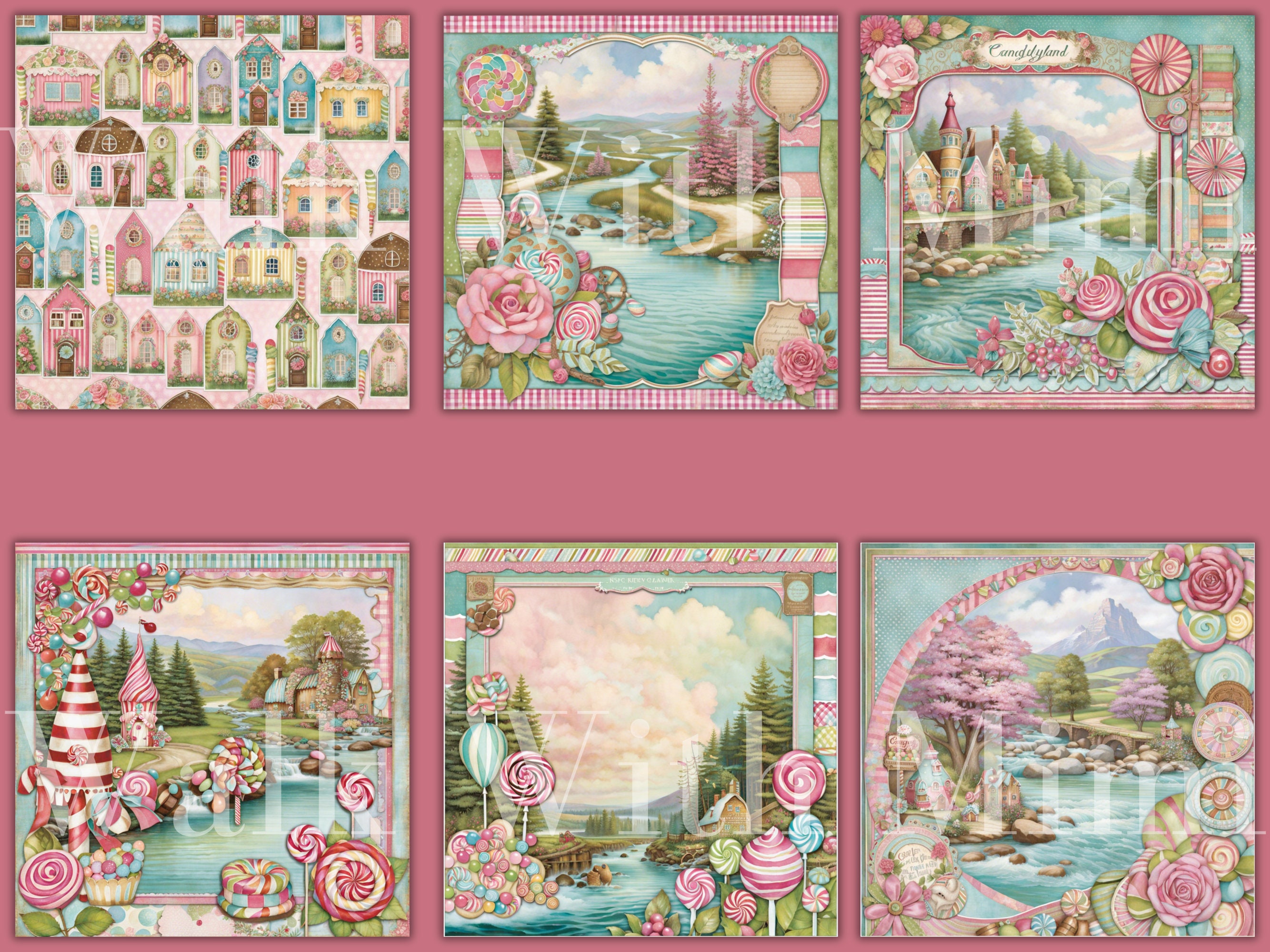 Sweet Fantasy: Candy World Digital Paper, 31 Pages, Candy, Fantasy ...