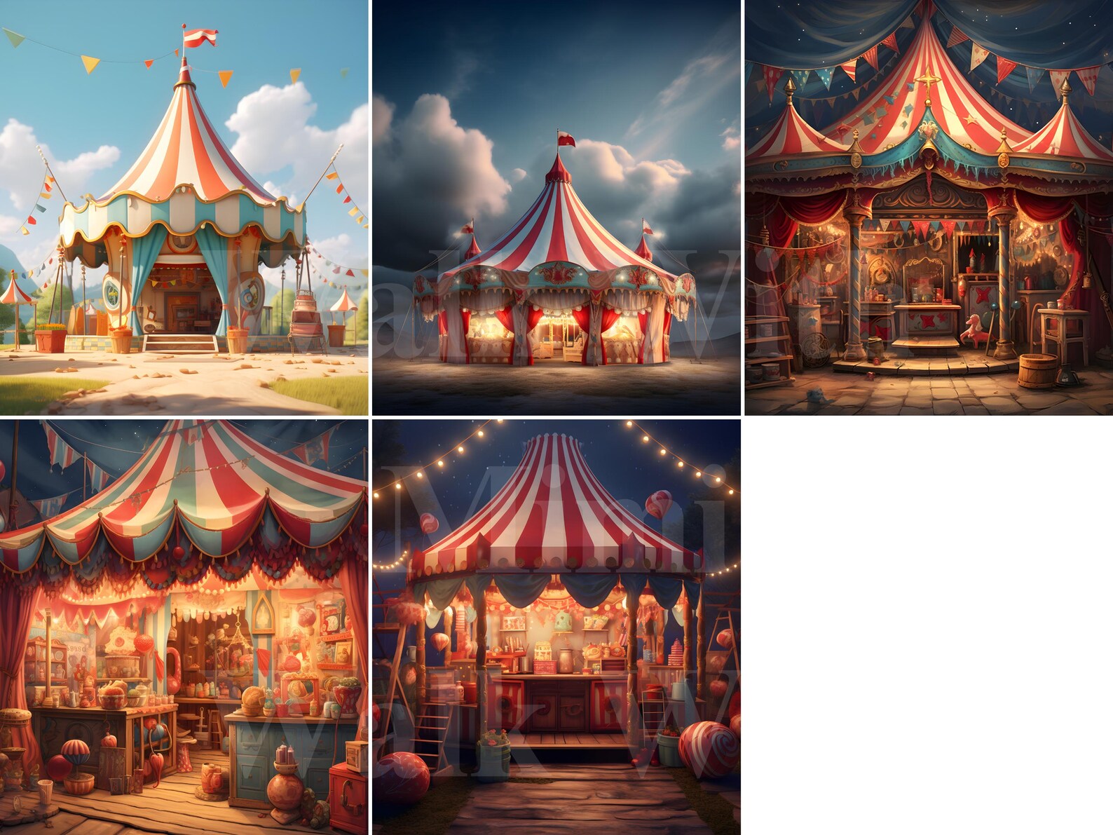 Circus Animal Digital Papers. Vintage Circus, Scrapbooking, Junk ...