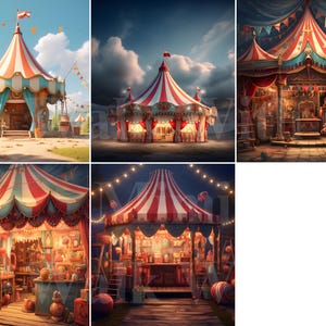 Circus Animal Digital Papers. Vintage Circus, Scrapbooking, Junk ...