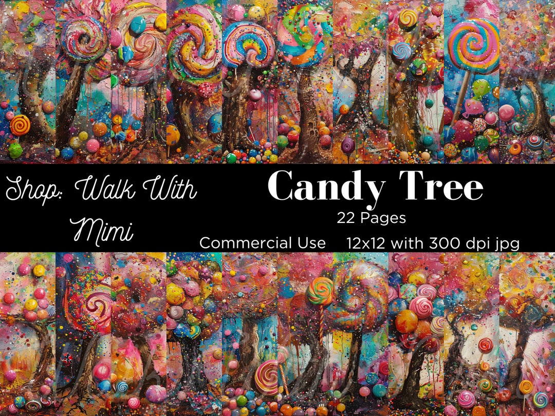 Candy Trees, Abstract, Painting, Candyland Trees, Textured, 22 Images ...