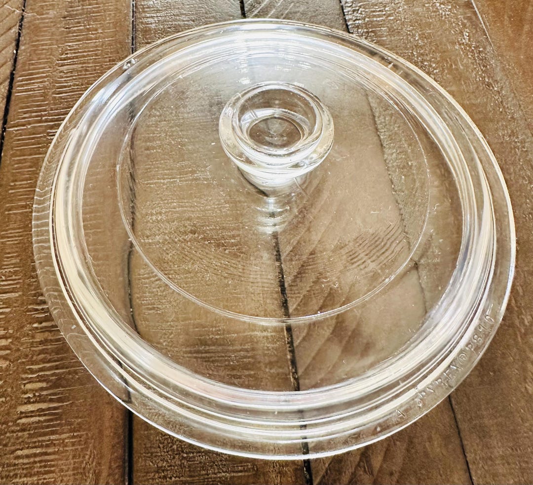 PYREX INDIVIDUAL P81C Clear Glass Lid With Top Handle Made for Corning ...