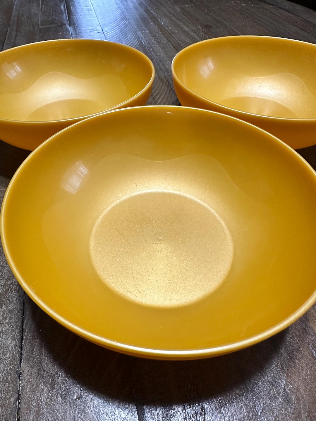 Vintage 1960's-1970's TUPPERWARE Plastic #4794A-3 Gold Stackable 24oz ...