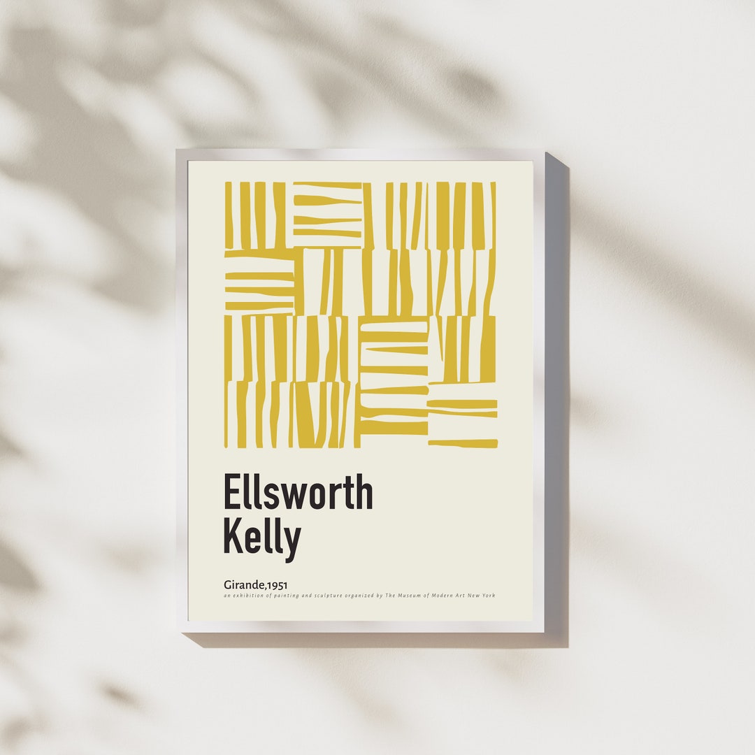 Ellsworth Kelly Kelly Exhibition Poster, Abstract Geometric Art Print ...