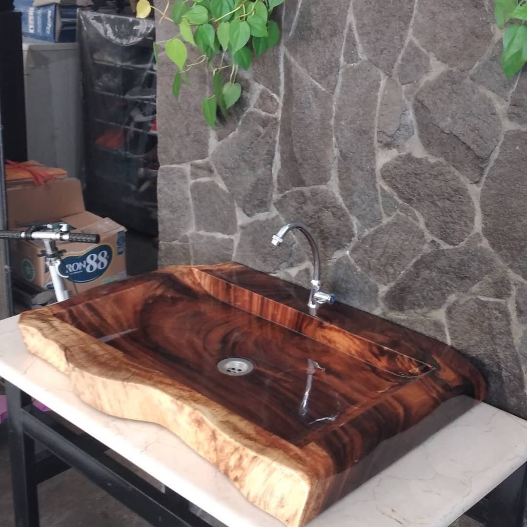 Handmade Rectangle Wooden Sink Rustic Bathroom Sink Wood Washbasin - Etsy