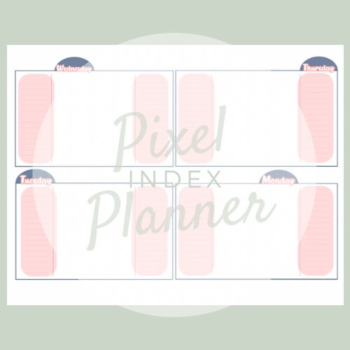 Daily Routine Index Card Planner Template - Two Sets of 7 Days - Etsy