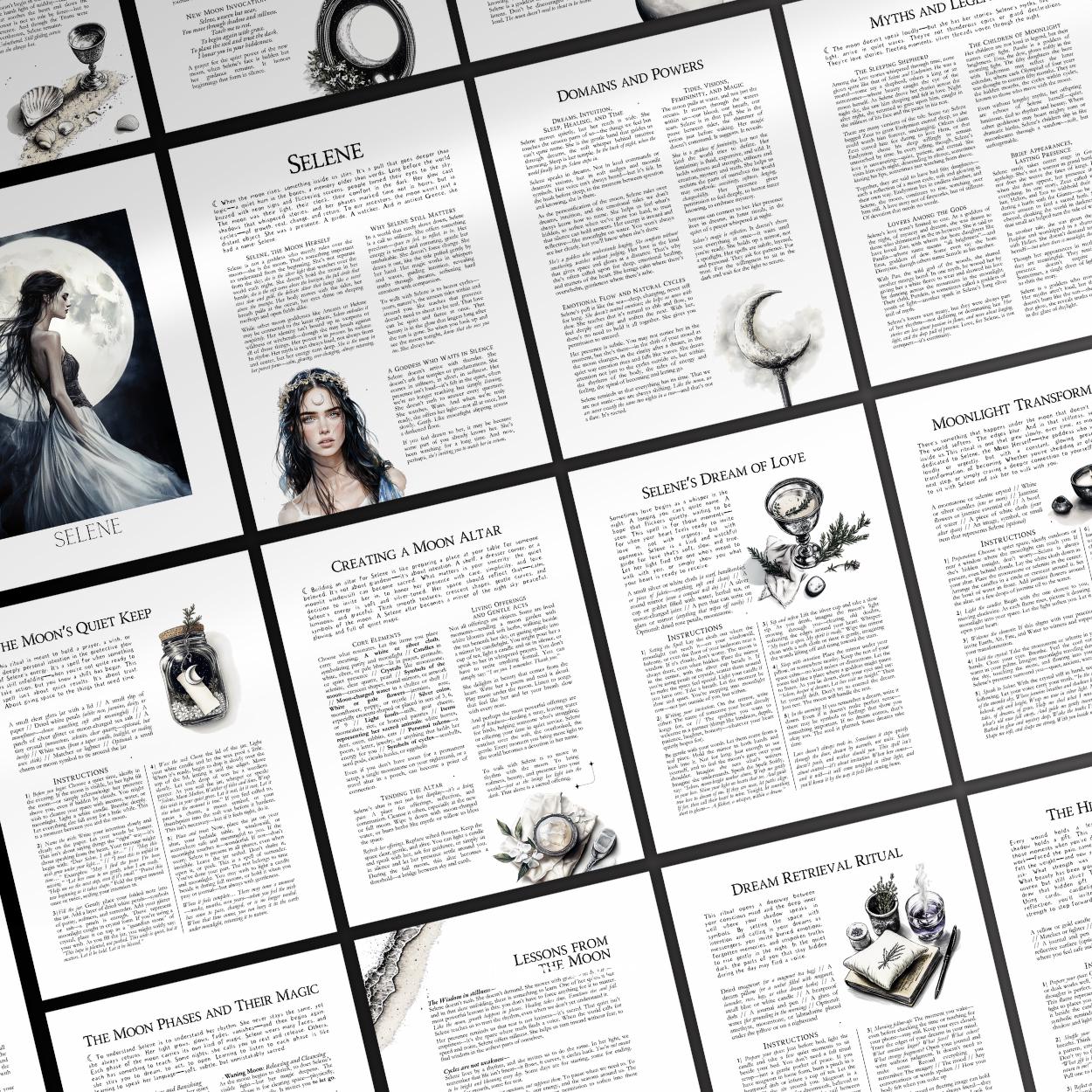 Selene Goddess Grimoire Pages PDF – Moon Witch, Divine Feminine Energy ...