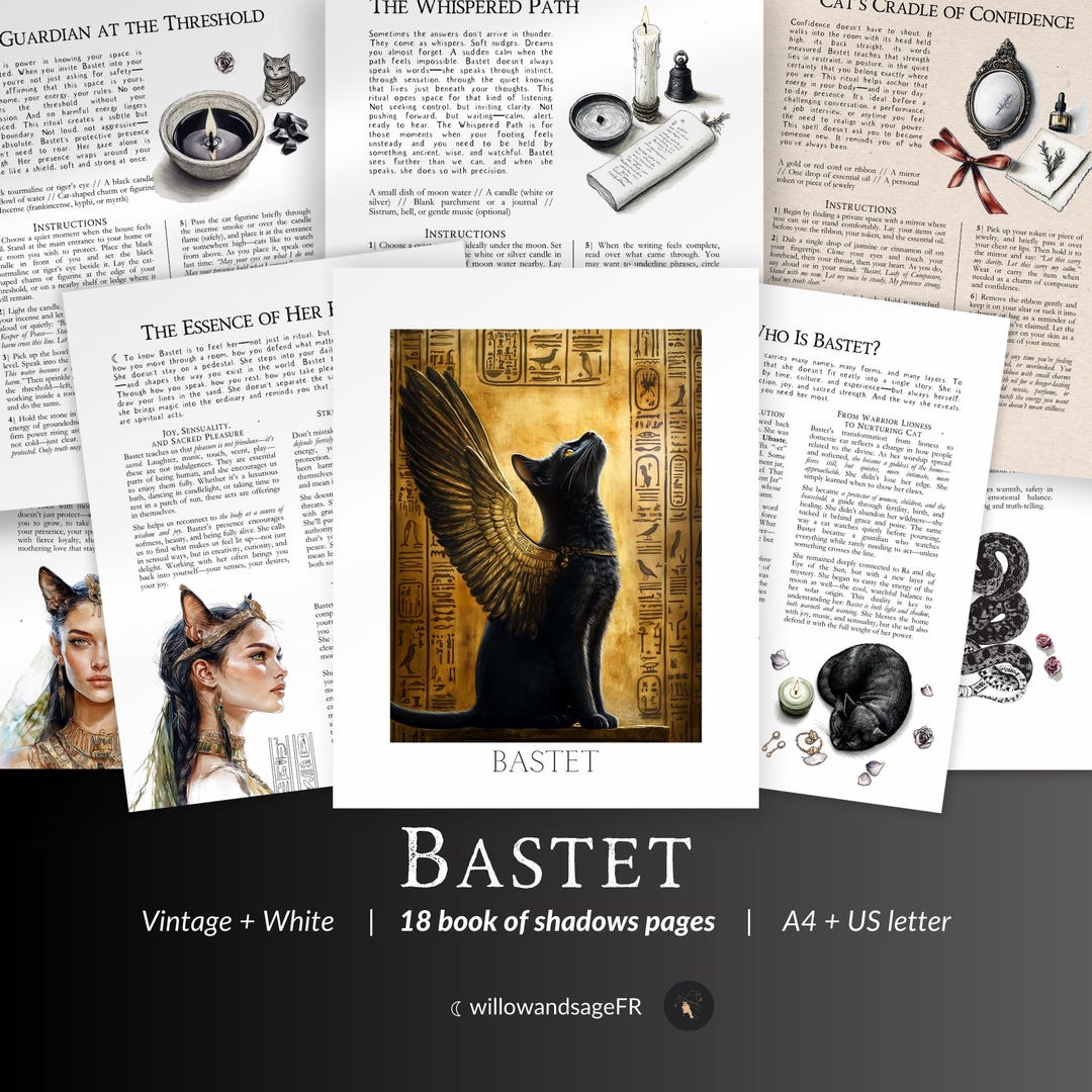 Bastet Book of Shadows – Feline Goddess, Egyptian Myth, Deity Work ...