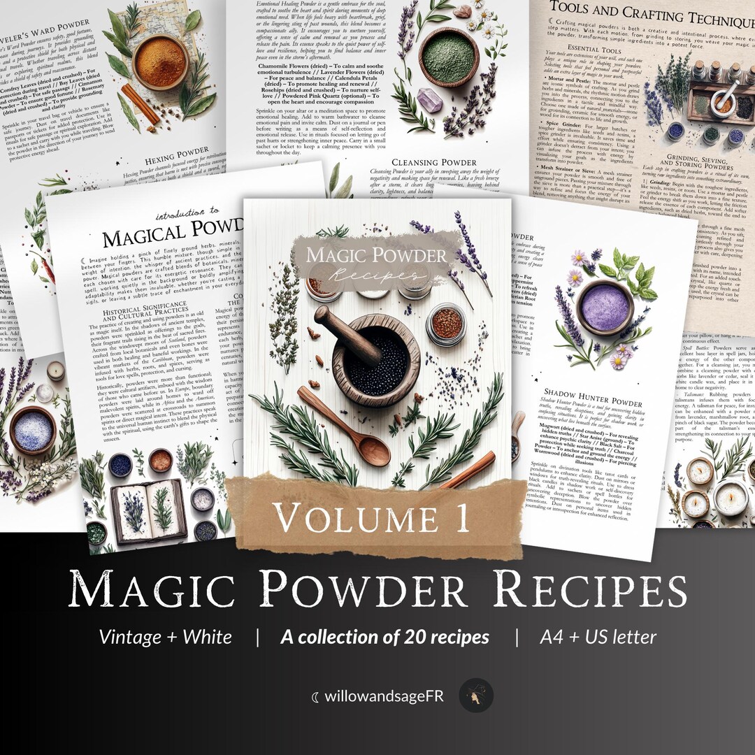 20 Magical Powder Recipes, Witchcraft Powders, Spell Powders, Enchanted ...