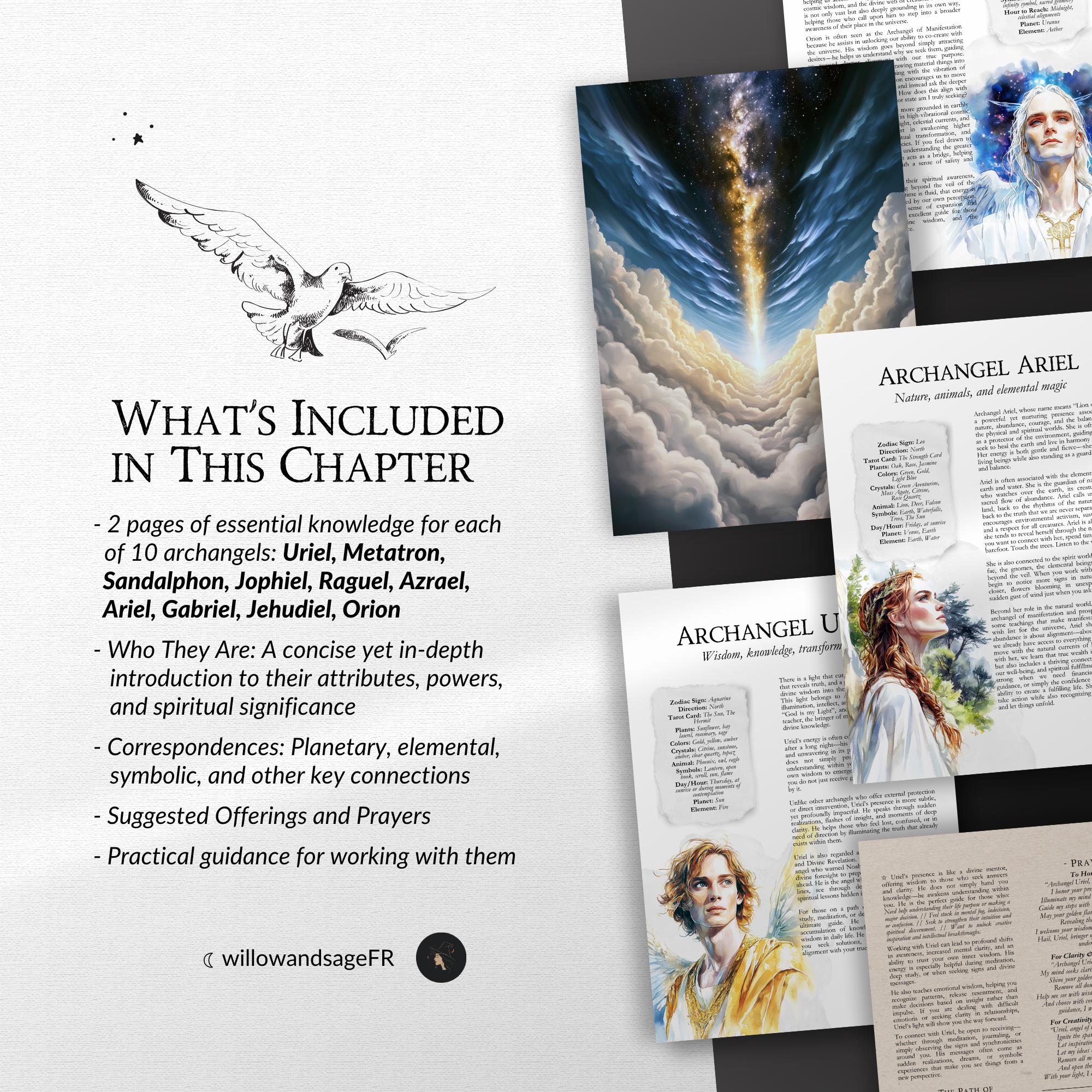 10 Archangels Vol.2, Archangel Grimoire, Angels Pages, Uriel, Metatron ...
