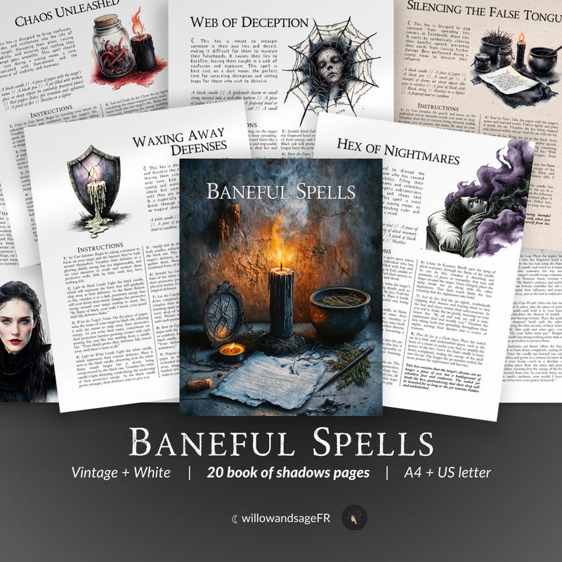 Baneful Spell Book - Etsy UK