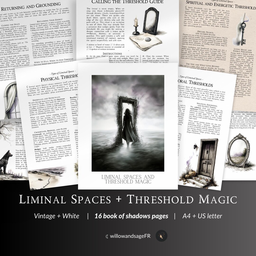 Liminal Witchcraft Grimoire Pages PDF – Threshold Energy Work, Shadow ...