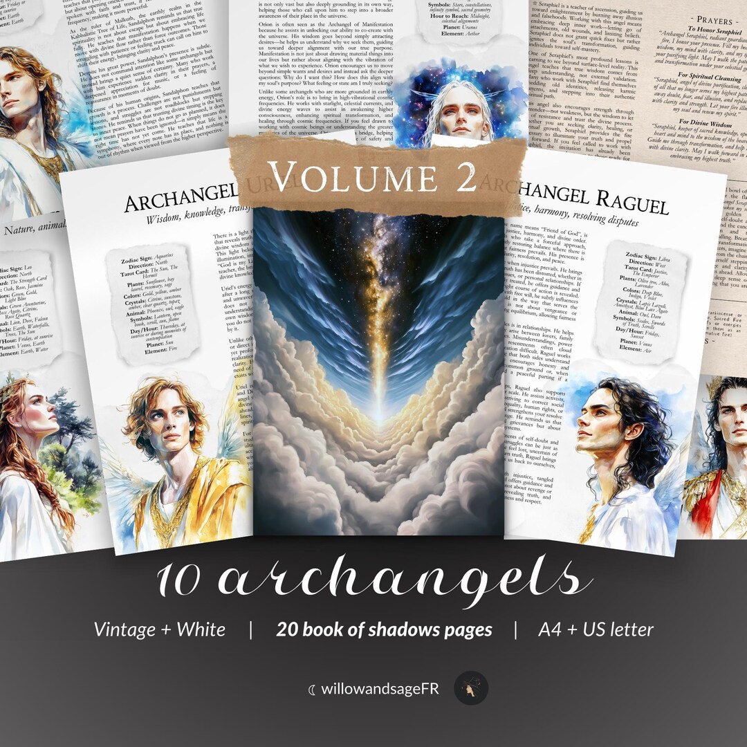 10 Archangels Vol.2, Archangel Grimoire, Angels Pages, Uriel, Metatron ...
