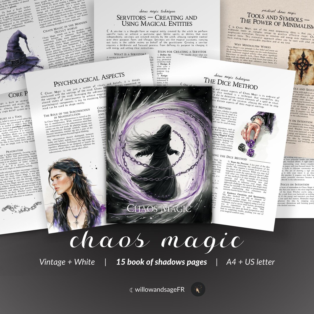 Chaos Magic Grimoire Pages – Book of Shadows Printable for Sigils ...