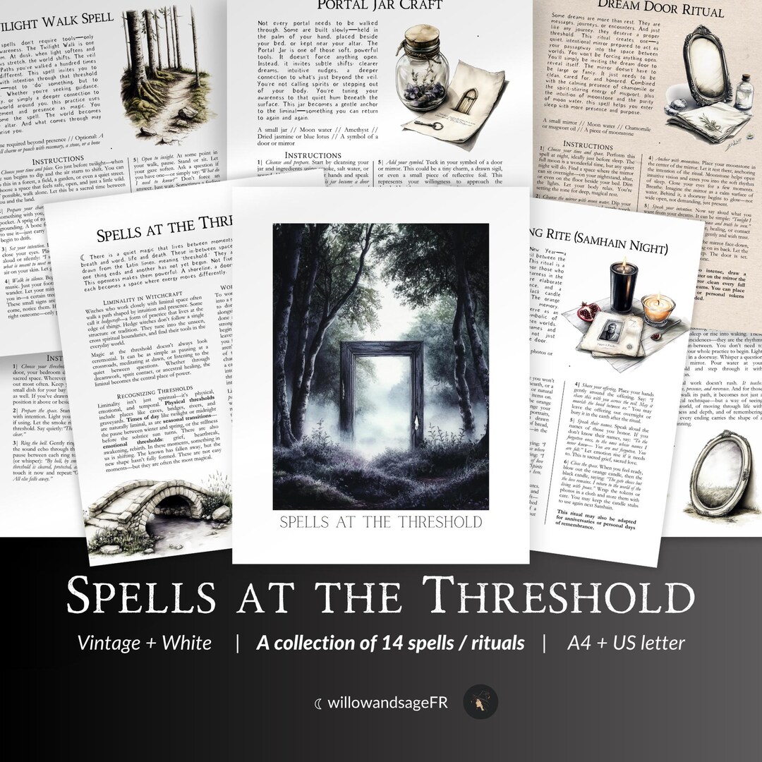 Threshold Magic Grimoire Pages PDF – Liminal Space, Portal Work ...