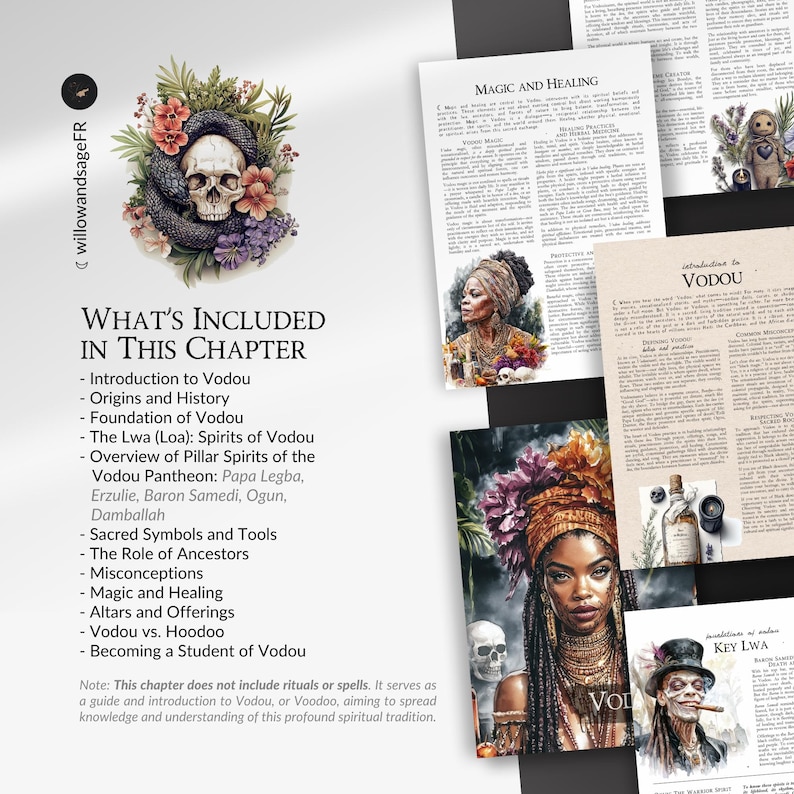 Vodou and Voodoo Grimoire Pages Printable, African Diaspora ...