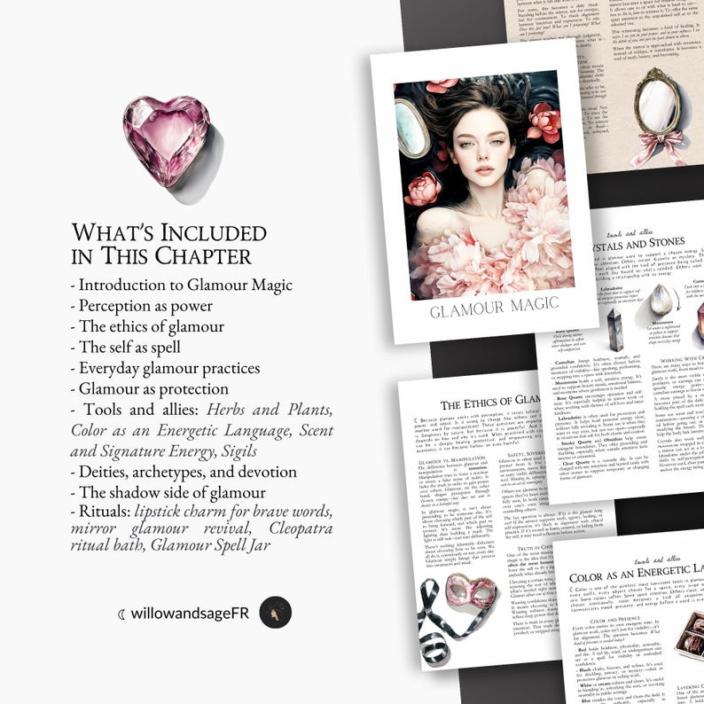 Glamour Magic Book of Shadows Pages - Beauty Witchcraft, Mirror Magic ...