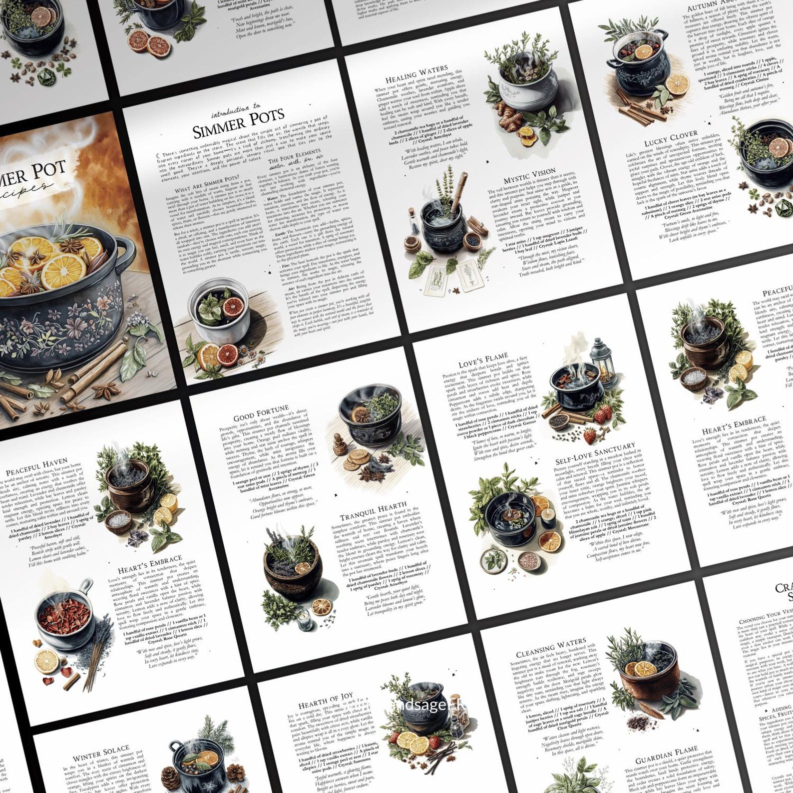 Magical Simmer Pot Recipes PDF, Seasonal Simmering Spells and Herbal ...
