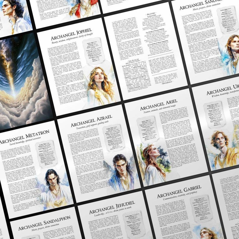 10 Archangels Vol.2, Archangel Grimoire, Angels Pages, Uriel, Metatron ...