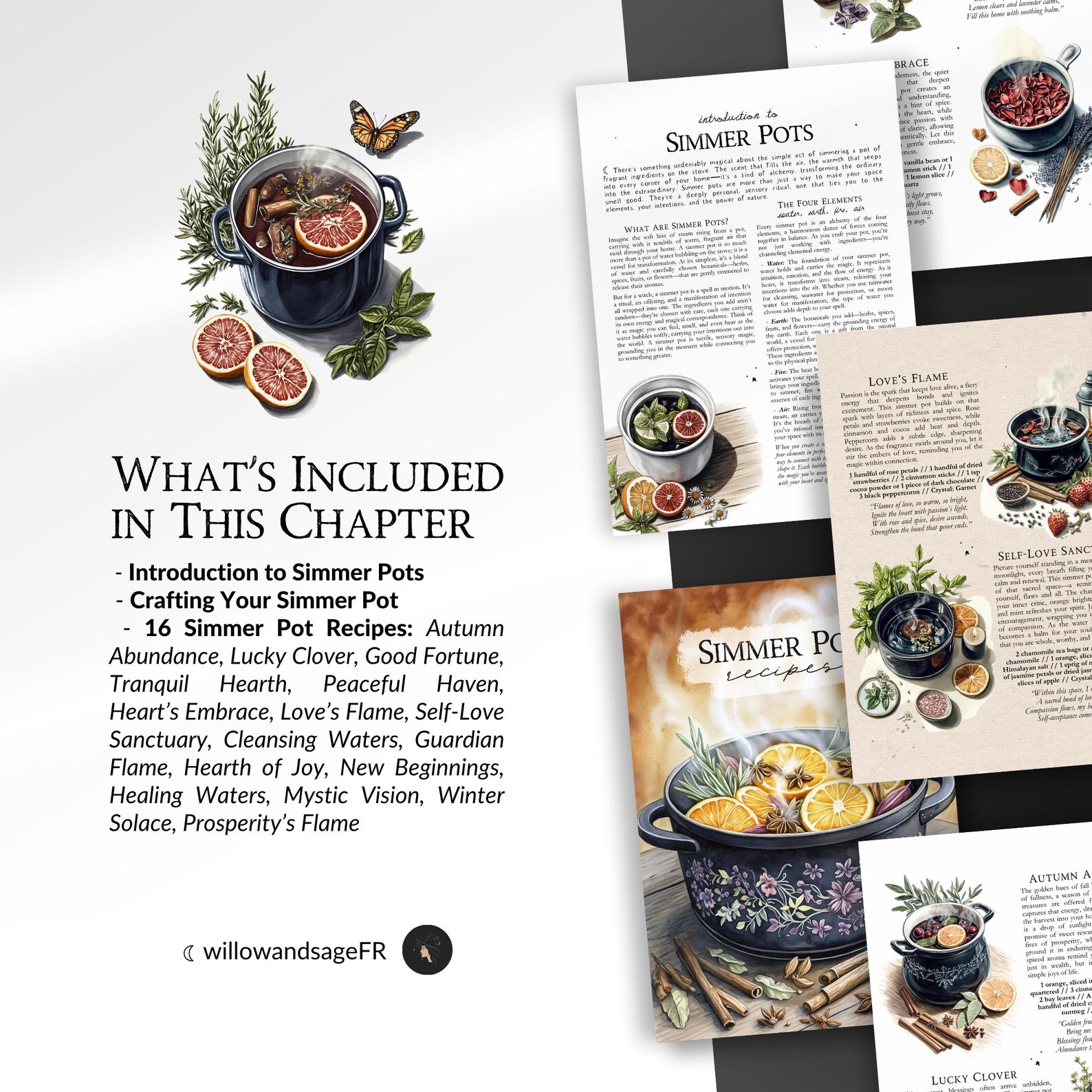 Magical Simmer Pot Recipes PDF, Seasonal Simmering Spells and Herbal ...