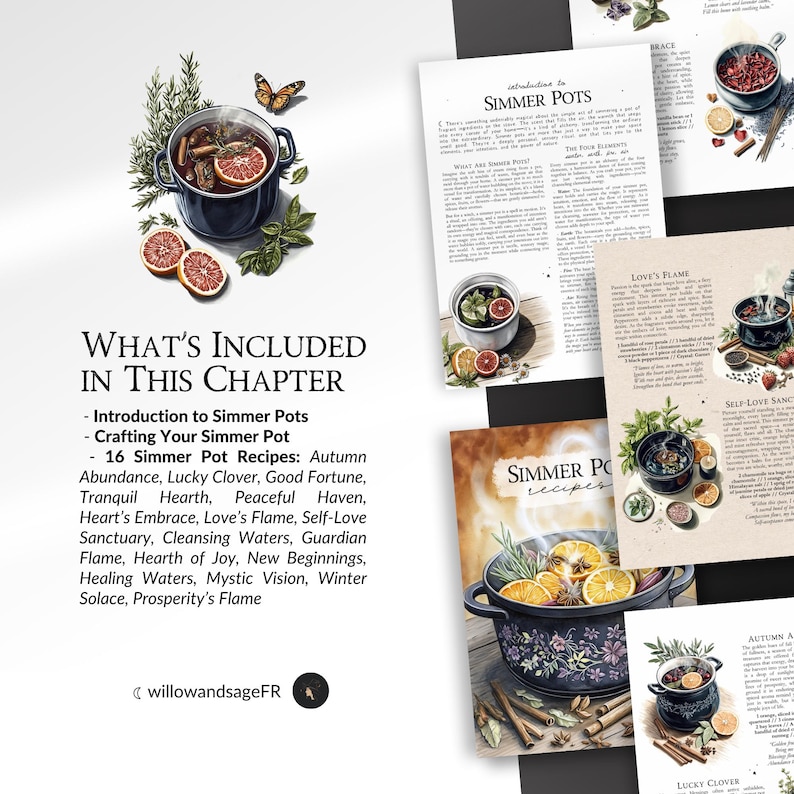 Magical Simmer Pot Recipes PDF, Seasonal Simmering Spells and Herbal ...