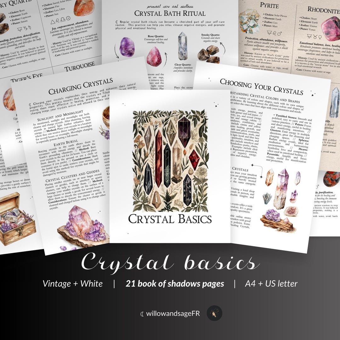 Crystal Basics, Crystal Grimoire, Crystal Pages, BOS Pages, Book of ...