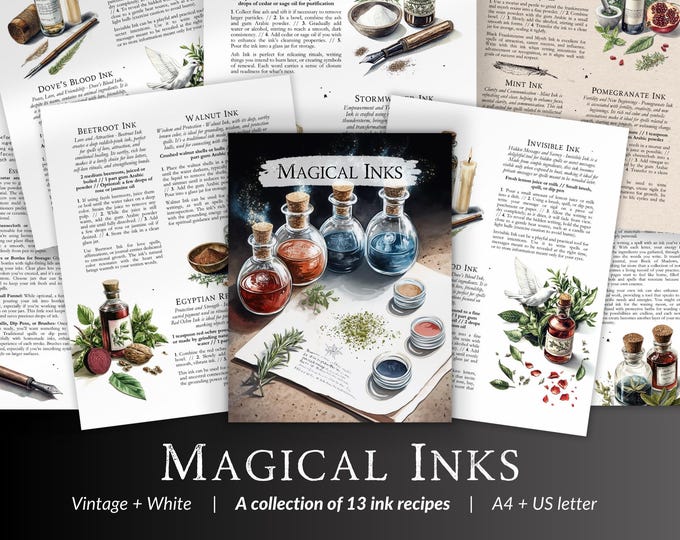 13 Magical Ink Recipes for Ritual Writing, Witch Inks PDF Download ...