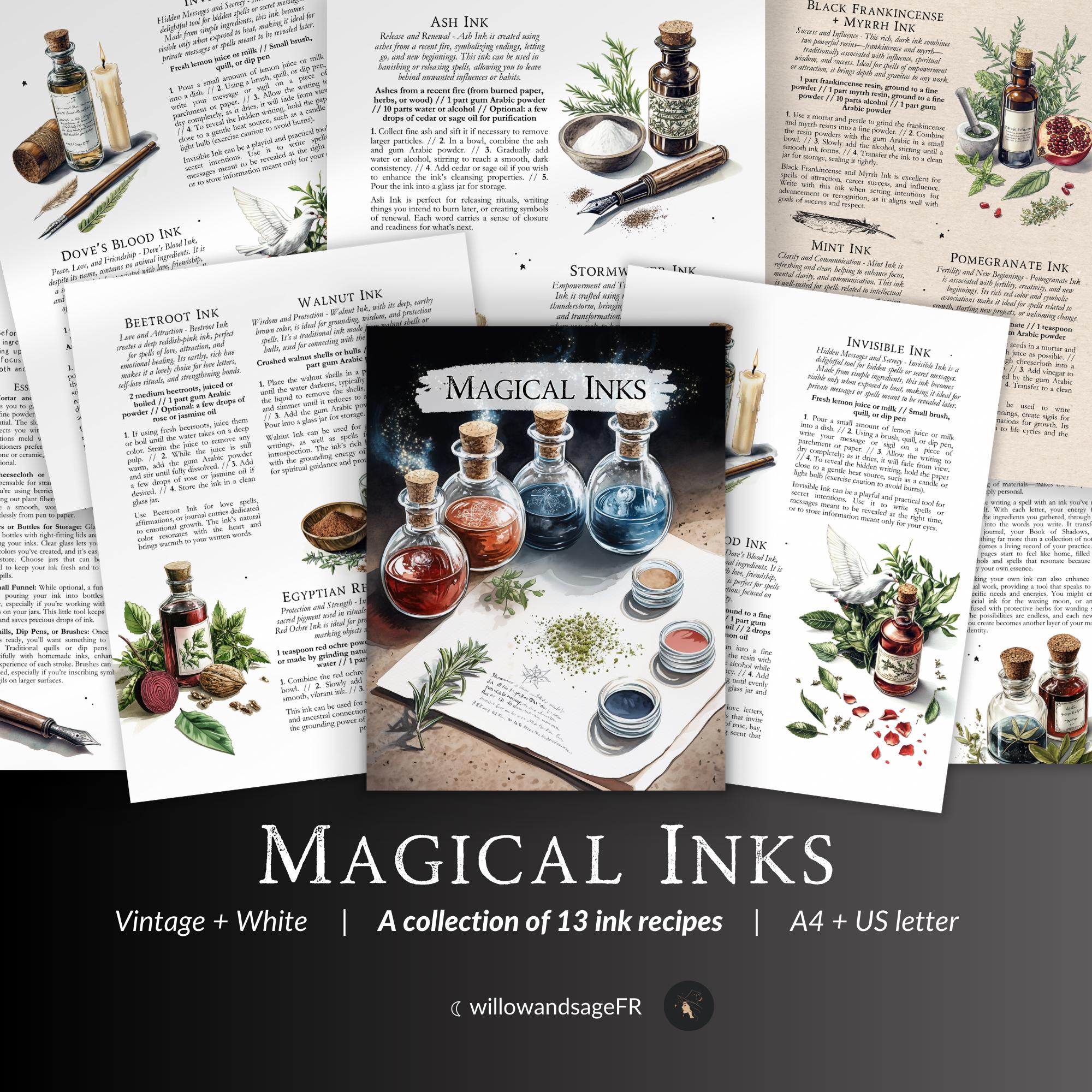 13 Magical Ink Recipes for Ritual Writing, Witch Inks PDF Download ...