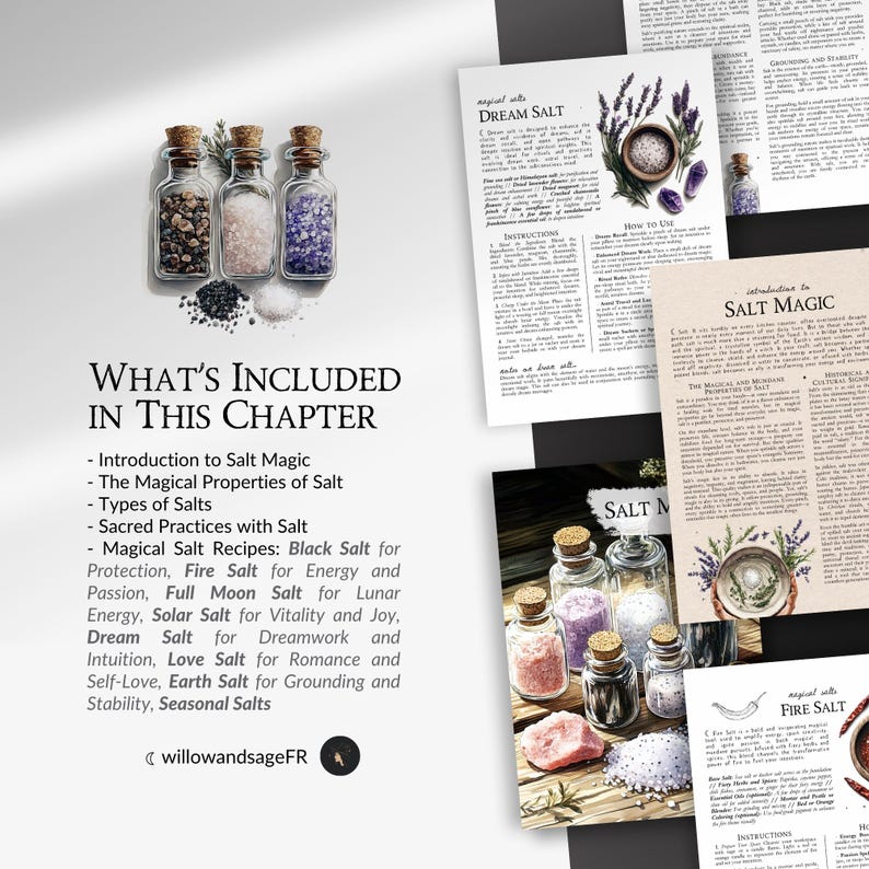 Magical Salts Grimoire Pages – Salt Magic Correspondences, Ritual Uses ...