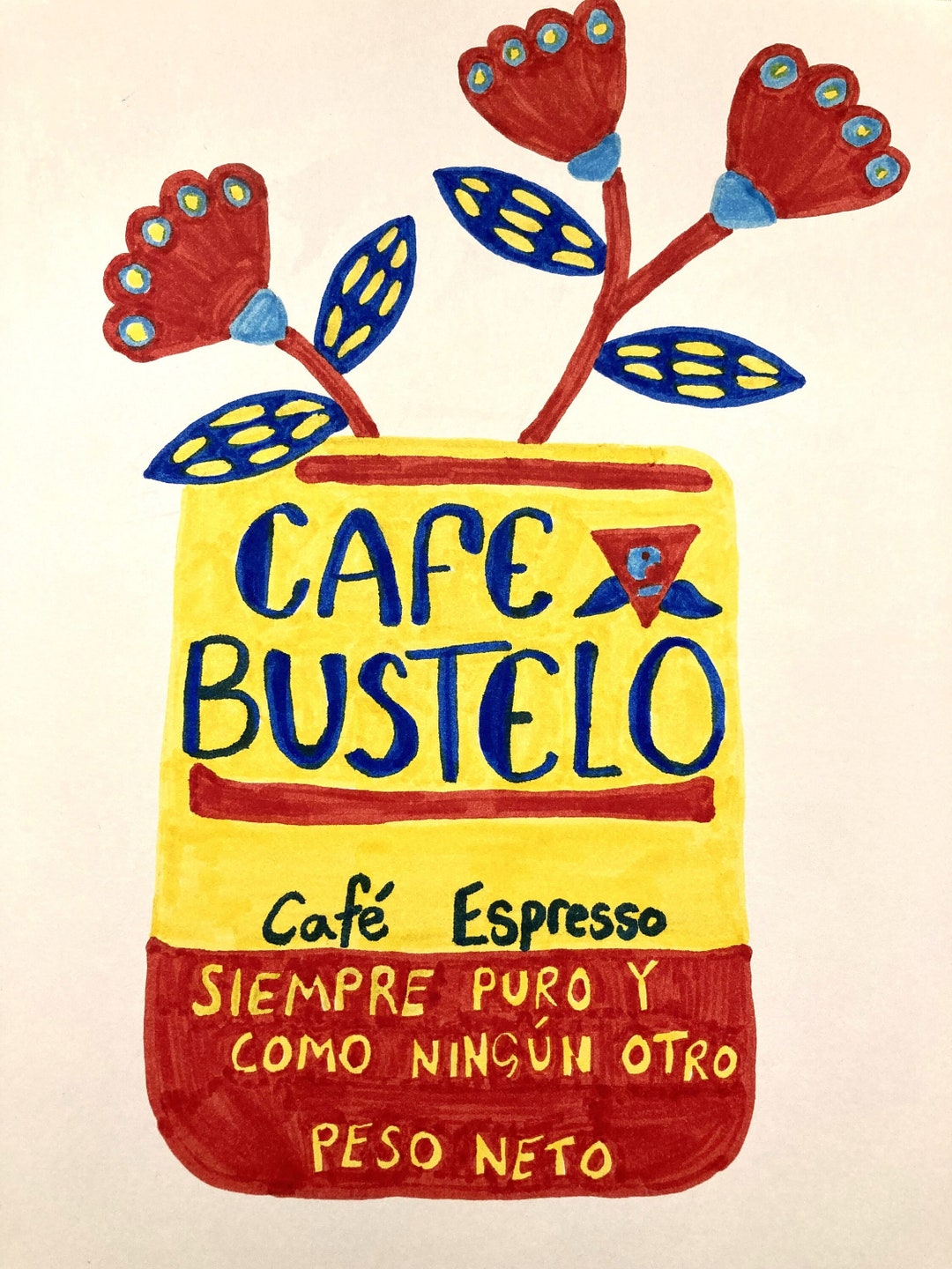 Cafe Bustelo Drawing, Digital Print - Etsy
