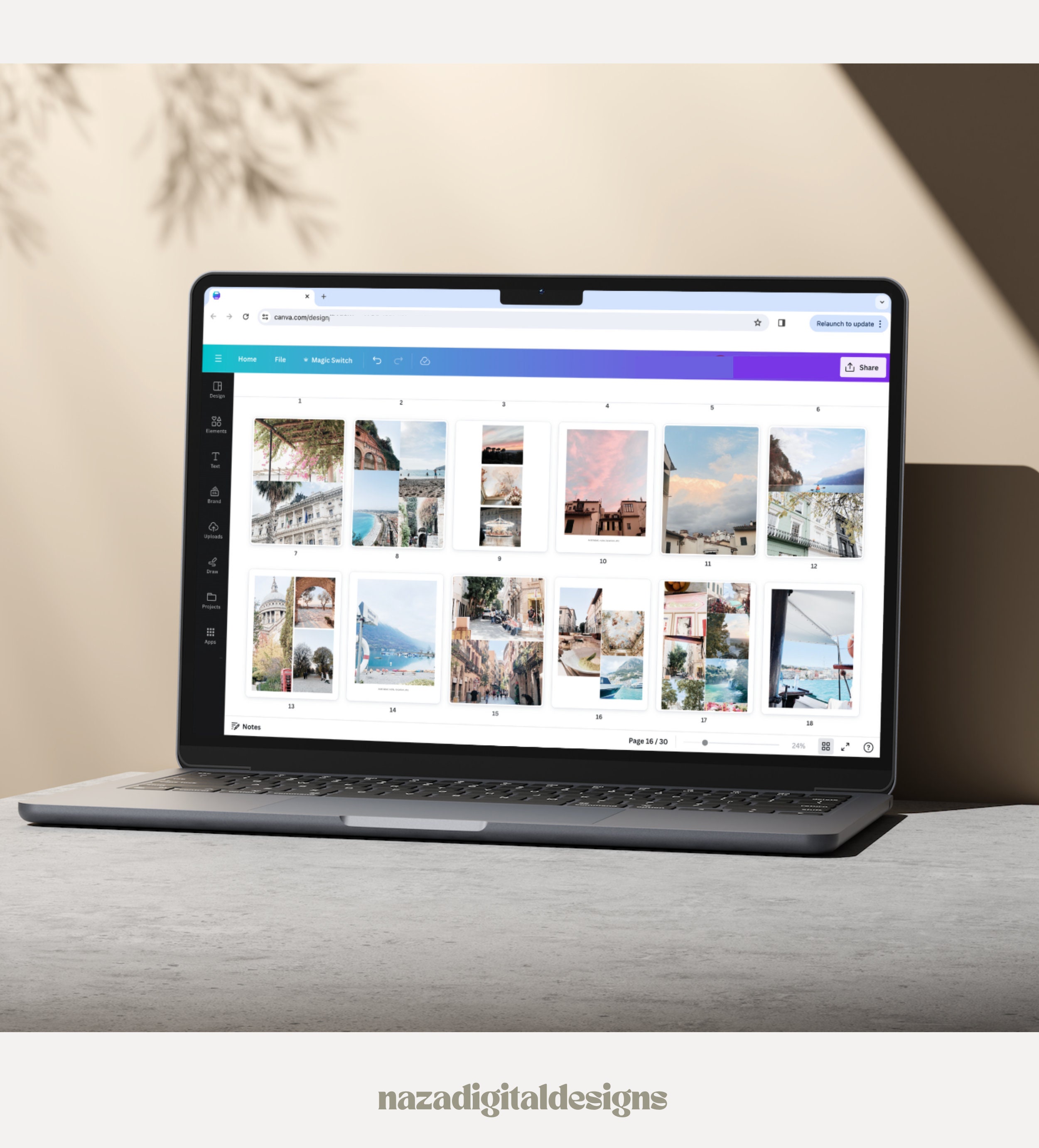 Mykonos Greece Travel Photo Book Canva Template, Assouline Aesthetic ...