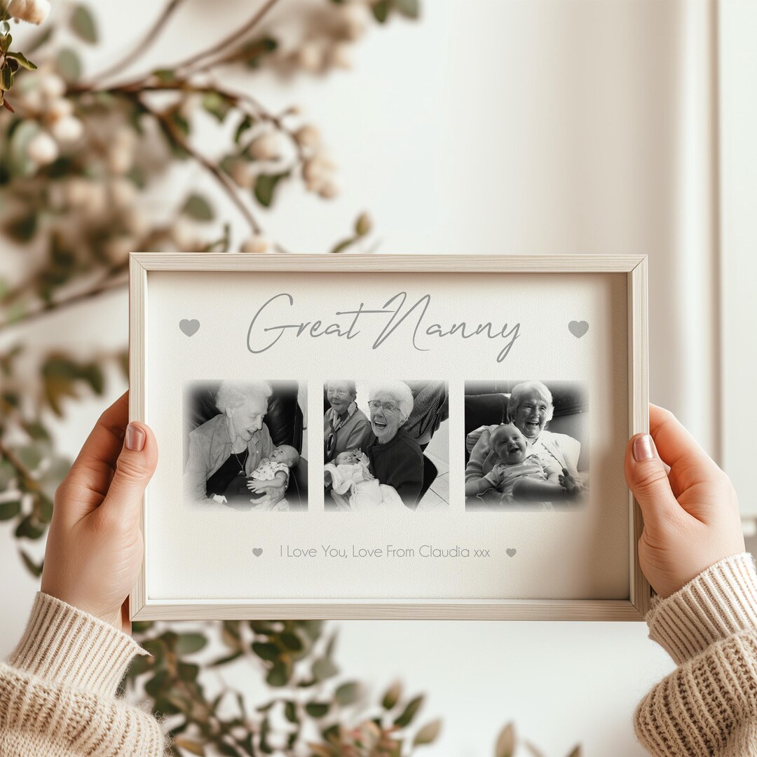 Great Nanny Photo Frame, Great Nanny, Great Nanna, Great Nan Gift ...