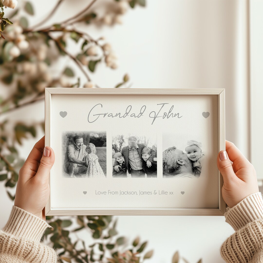 Grandad 50th, 60th, 70th, 80th Photo Frame, Gift Grandad/papa Gift ...