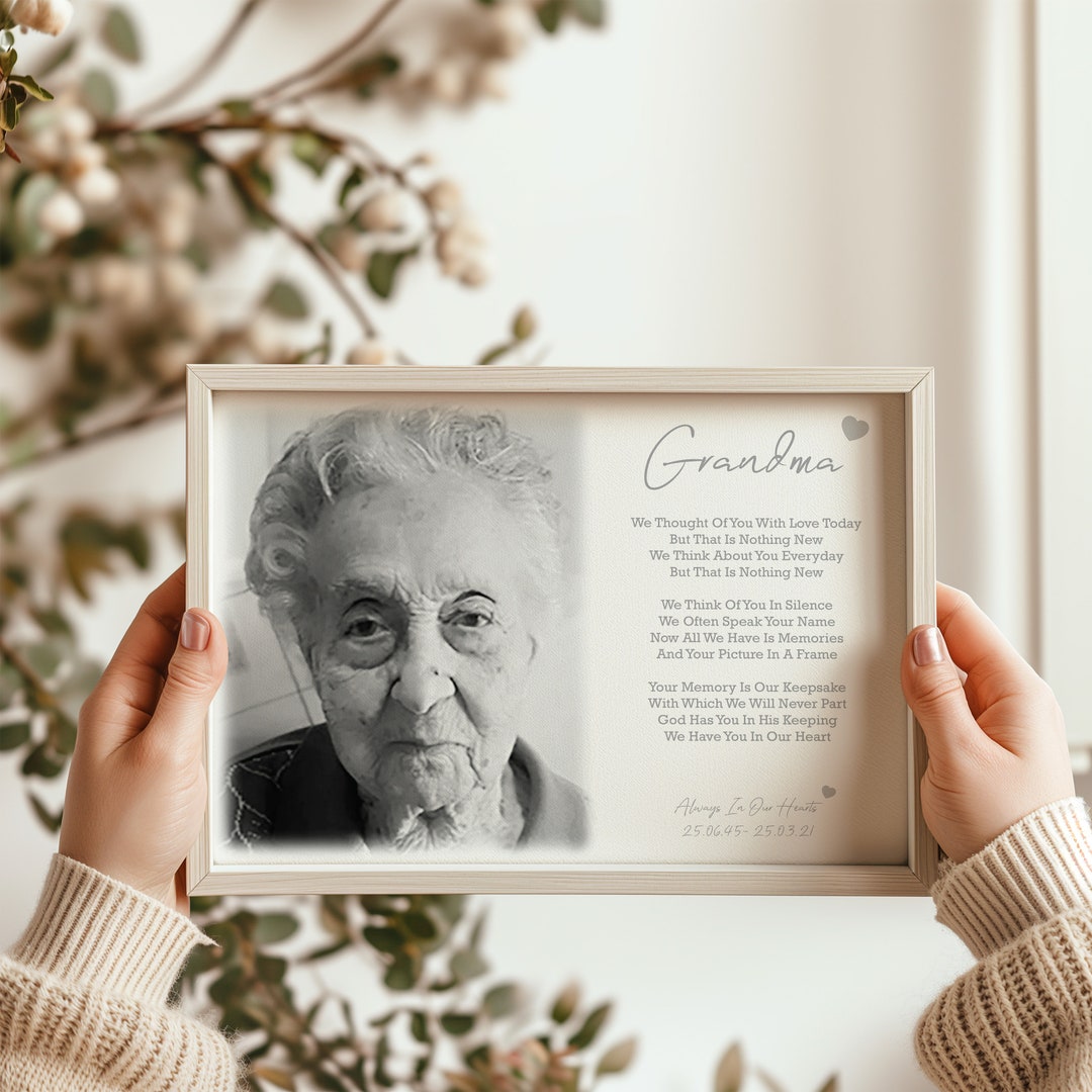 Grandma Remembrance Photo Frame, Grandma Remembrance Gift & Memorial ...