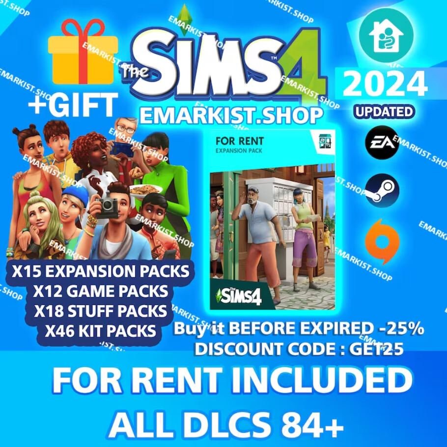 The Sims 4 All 84 Dlcs 2024 Expansion, Game, Stuff, Kit Pack DLC ...