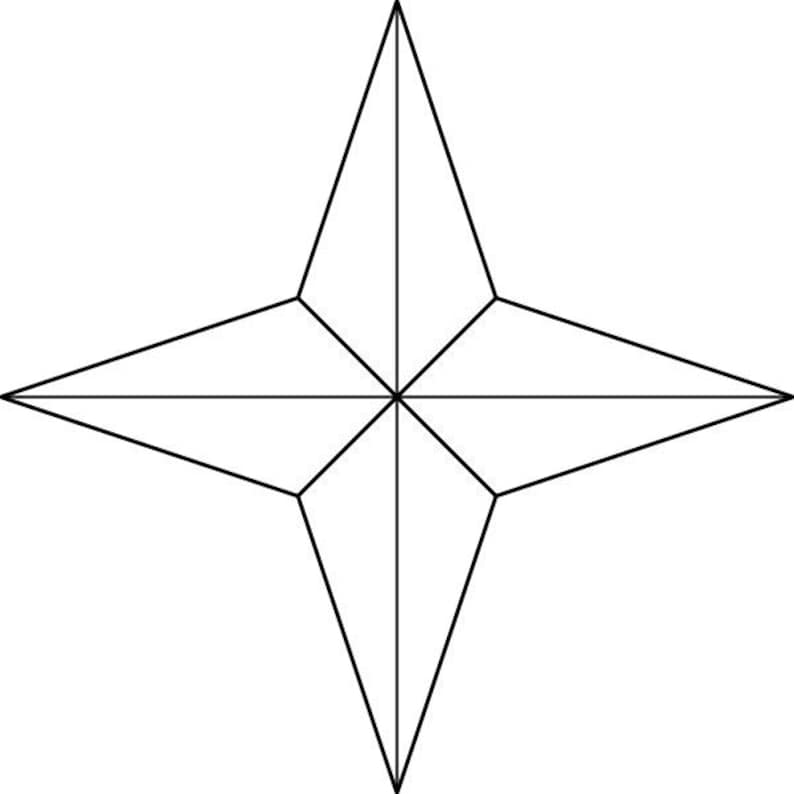Star Outline Design - Etsy