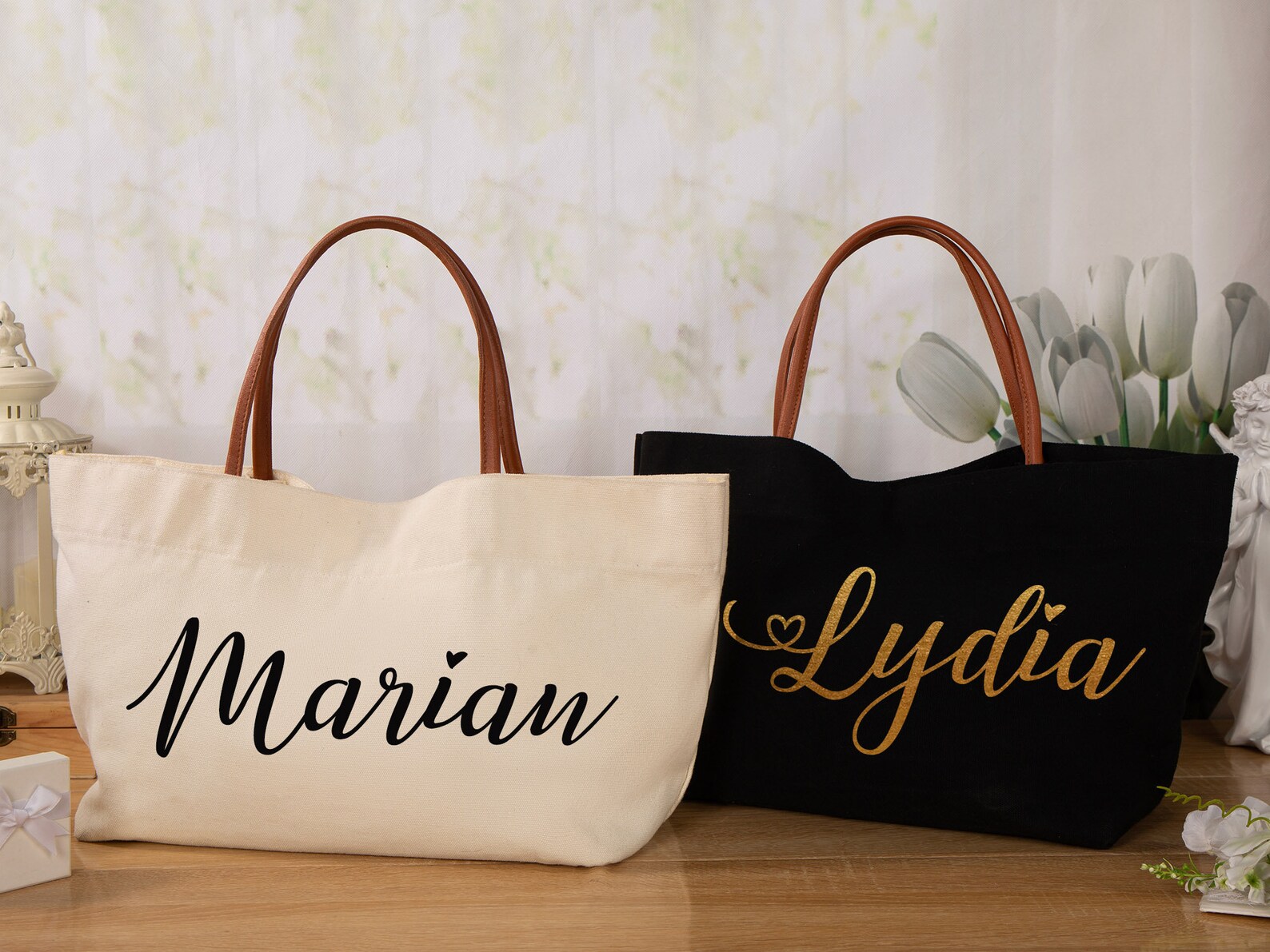 Personalized Bridesmaid Tote Bag With Name, Bridesmaid Tote Bags ...