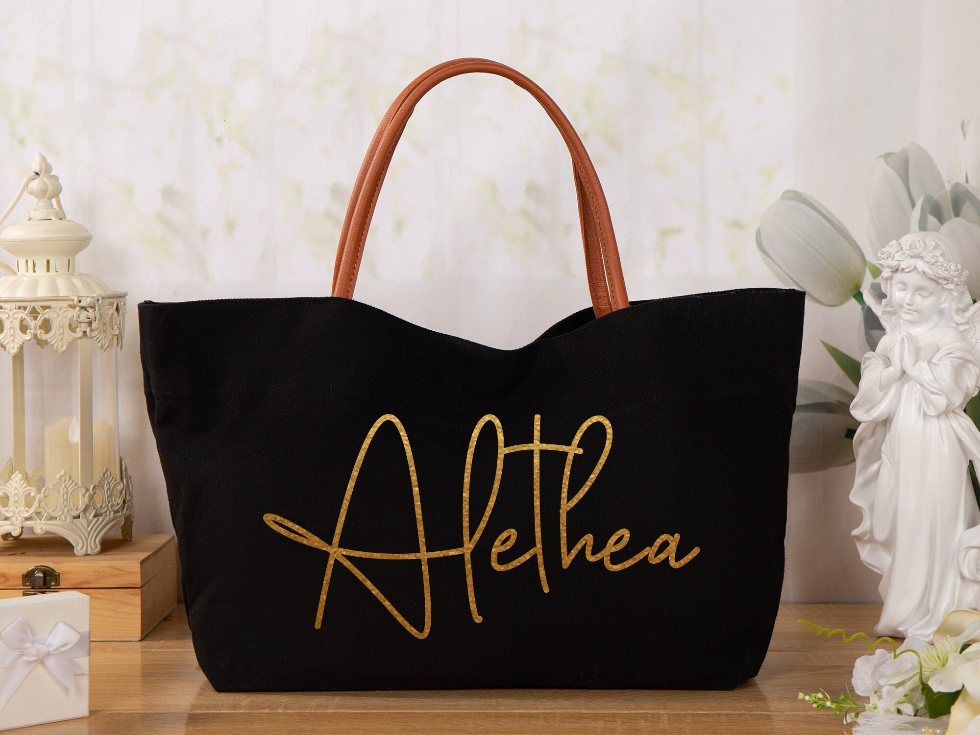 Personalized Bridesmaid Tote Bag With Name, Bridesmaid Tote Bags ...