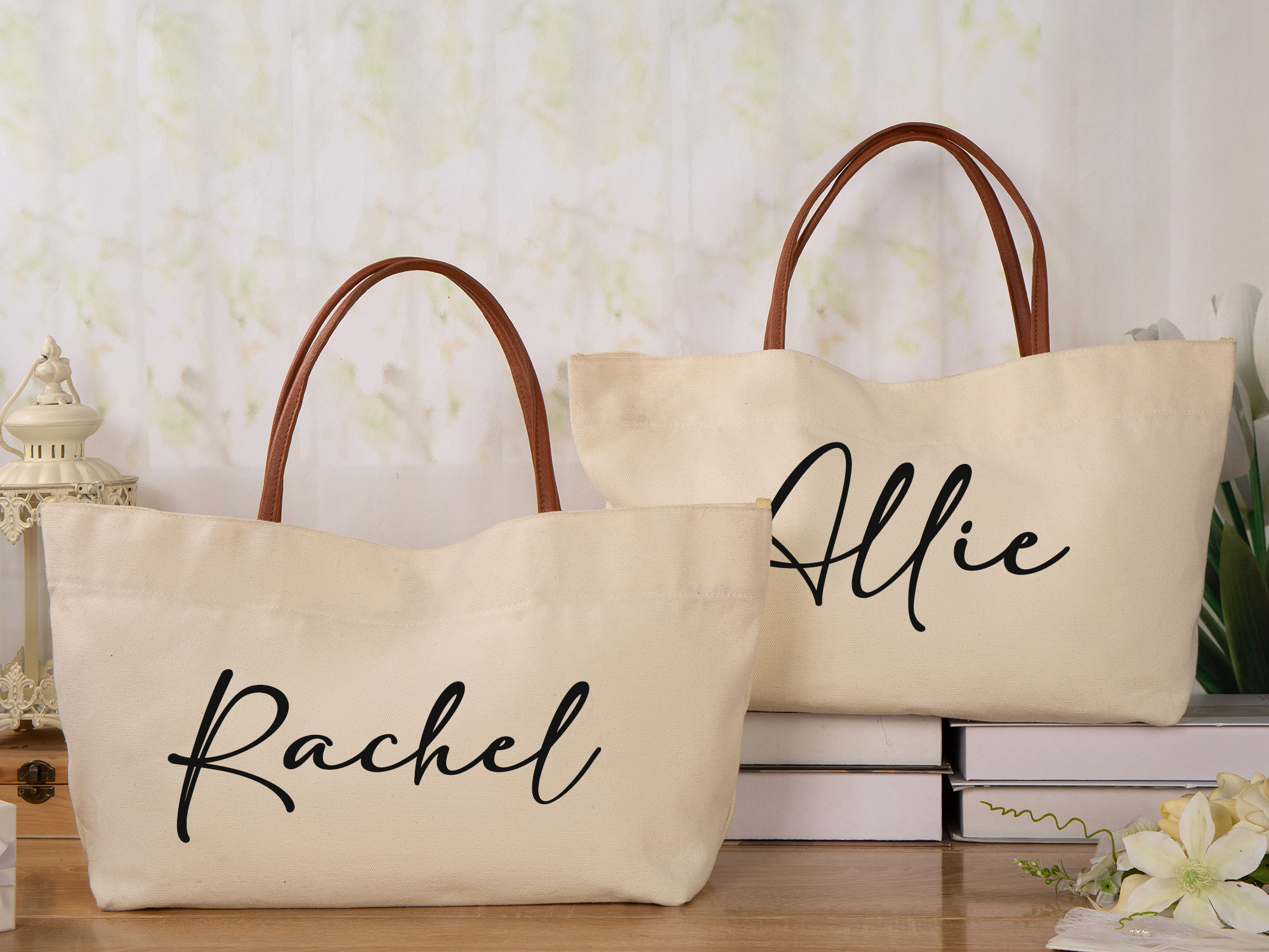 Personalized Bridesmaid Tote Bag With Name, Bridesmaid Tote Bags ...