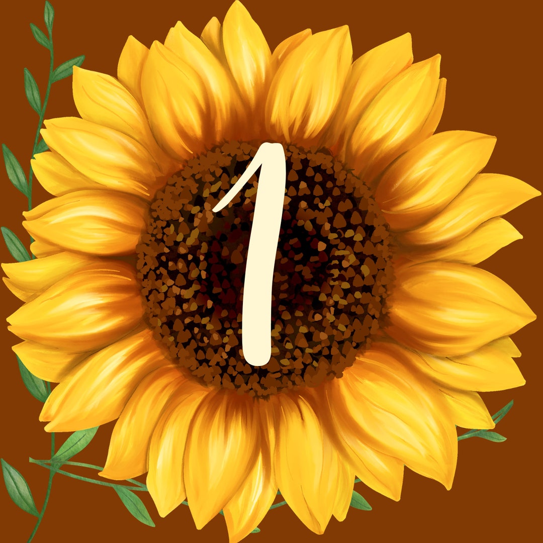 Sunflower Table Numbers - Etsy