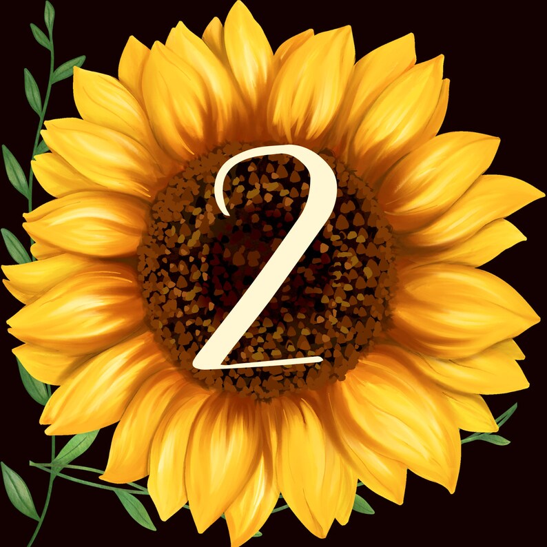 Sunflower Table Numbers - Etsy