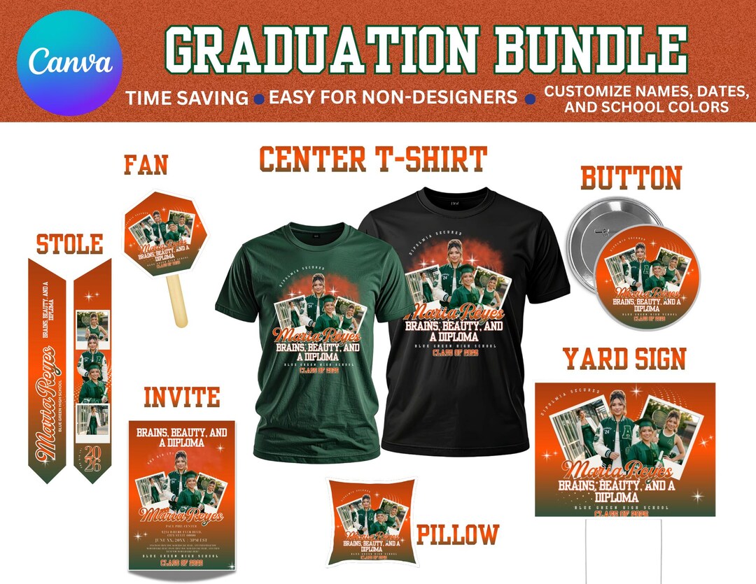Graduation Mega Bundle Templates, Graduation Editable Design Templates ...