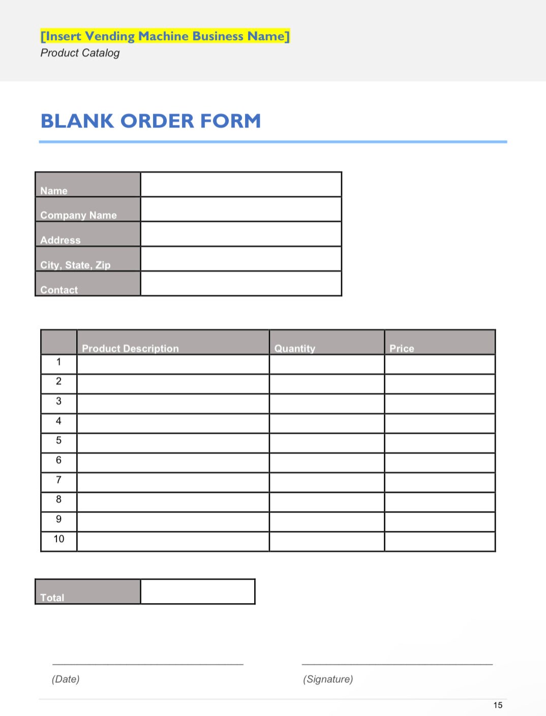 Customizable Vending Machine Product Catalog - Etsy