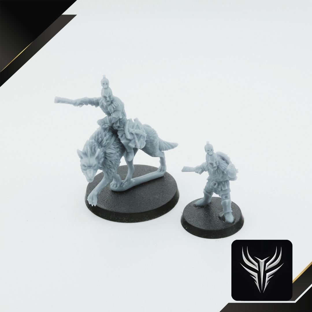 Mordor Orc Captain Foot and Mounted 28mm 3D Resin Printed Miniatures ...
