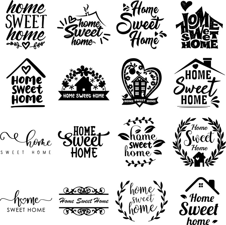 Home Sweet Home SVG Bundle, Home Sweet Home Design, Sweet Home Print - Etsy