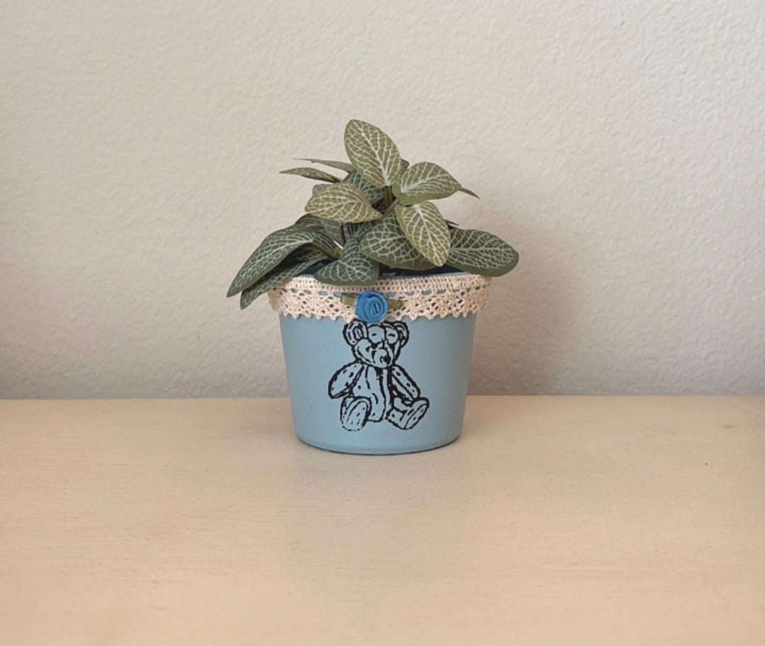 Cute Flower Pot, Mini Planter, Cute Ceramics, Handmade Flower Pot ...