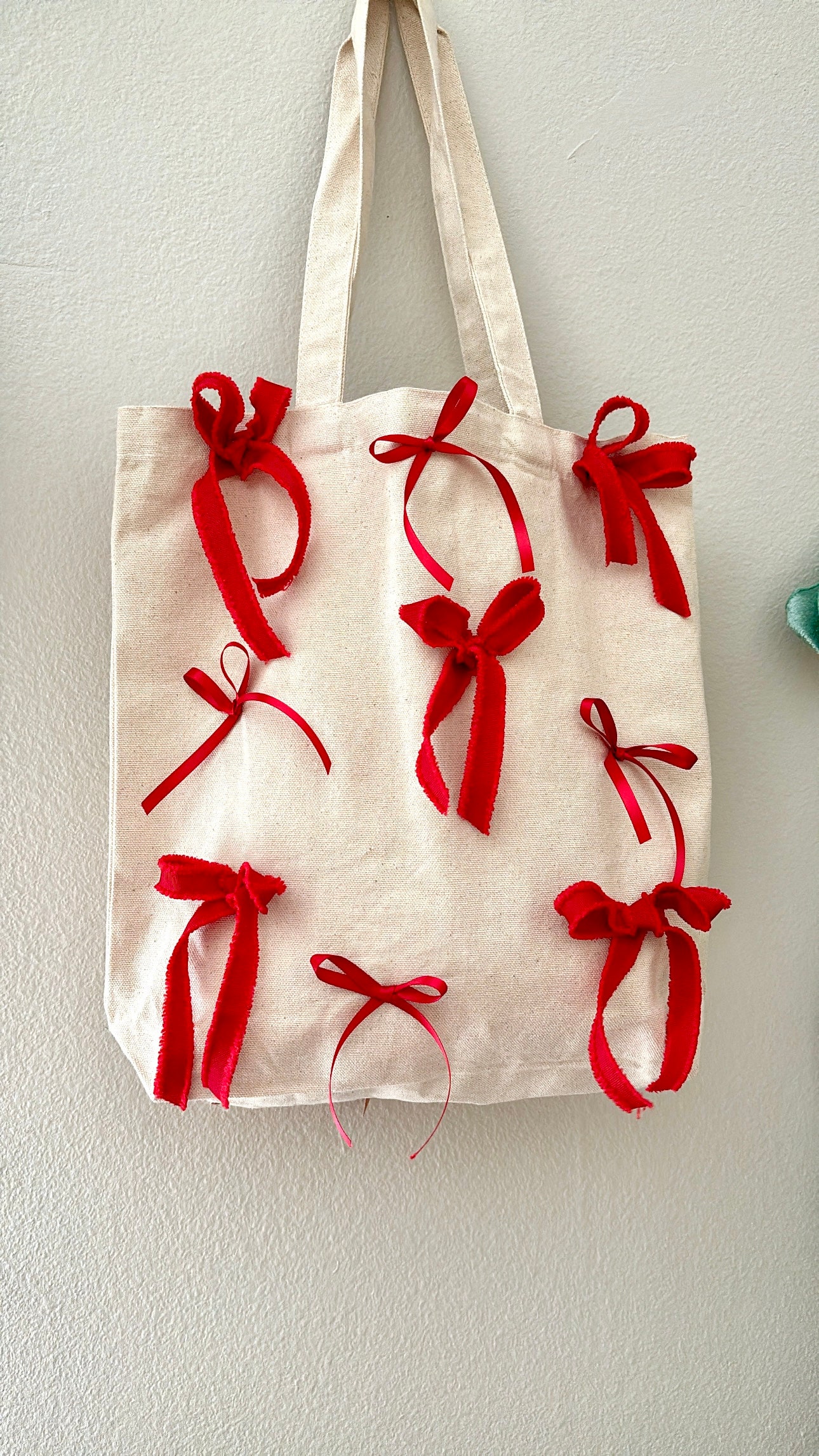 Coquette Bow Tote Bag, Bow Purse, Handmade Bow, Farmers Market Tote Bag ...