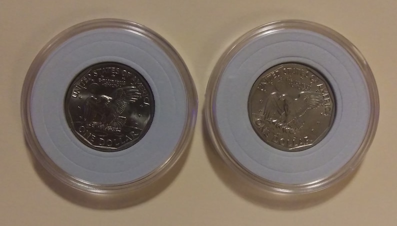 1979-D, 1980-P Susan B Anthony Liberty Dollar Coin FG Frank Gasparro AU ...
