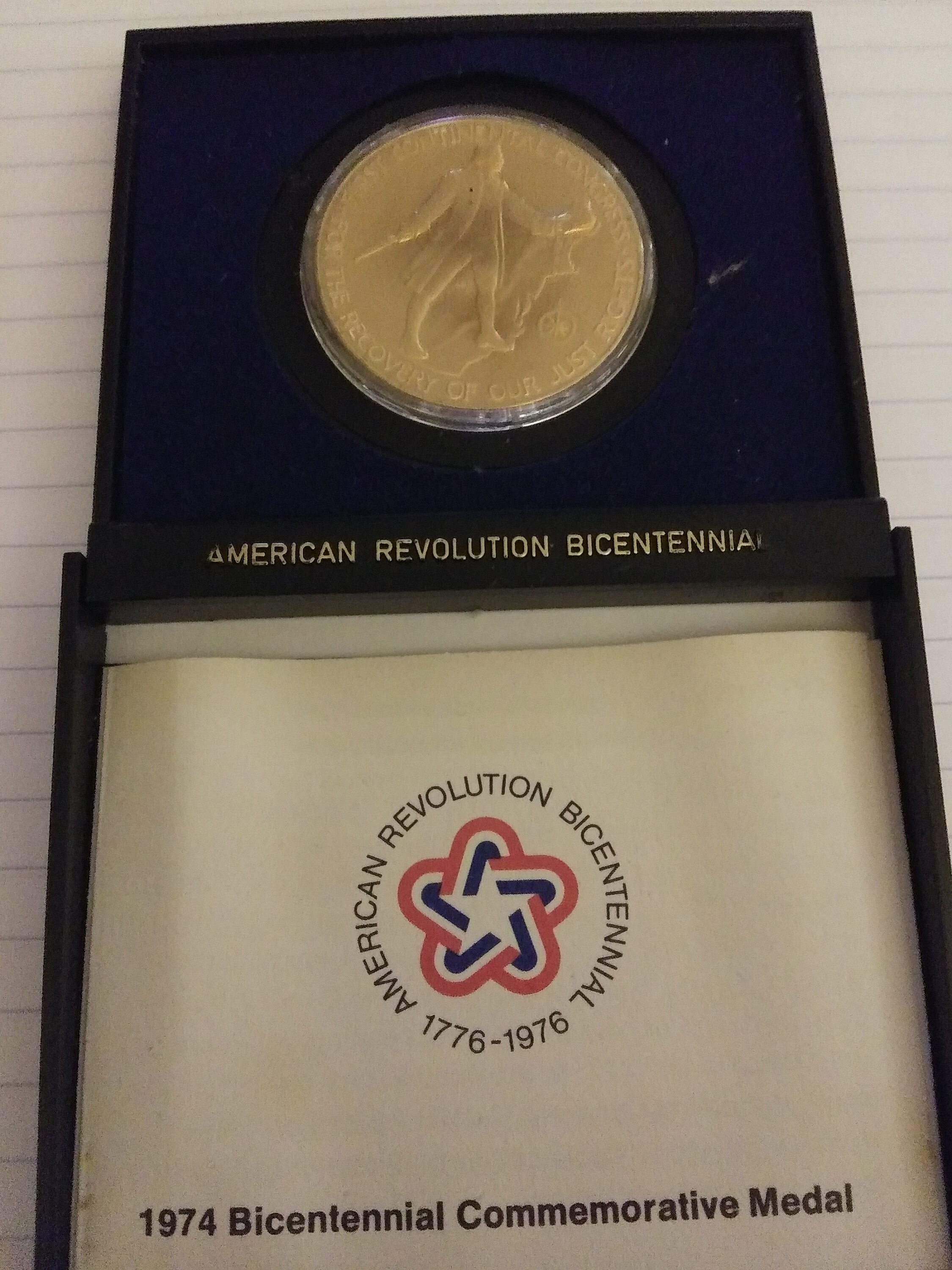 American Revolution Bicentennial Commemorative Medals 1972 Washington ...